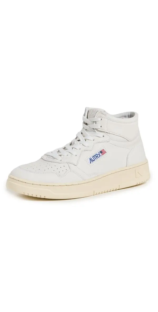 Autry Medalist Mid Sneakers In Goat/Goat White - 75% Off